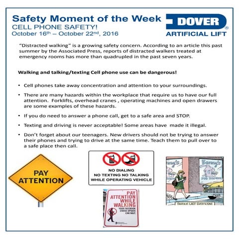 Dover ALS Safety Moment of the Week 17-Oct-2016 | PDF