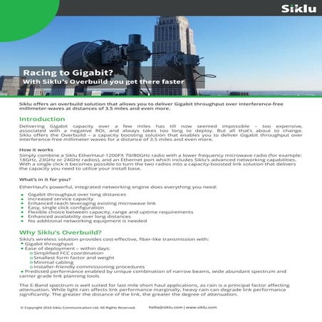 Siklu overbuild technical note 05 | PDF