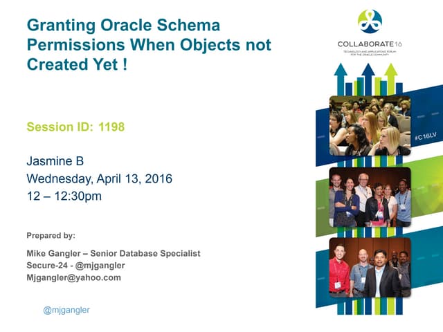 Granting Oracle Schema Permissions when Objects not created Yet | PPT Granting Oracle Schema Permissions when Objects not created Yet | PPT