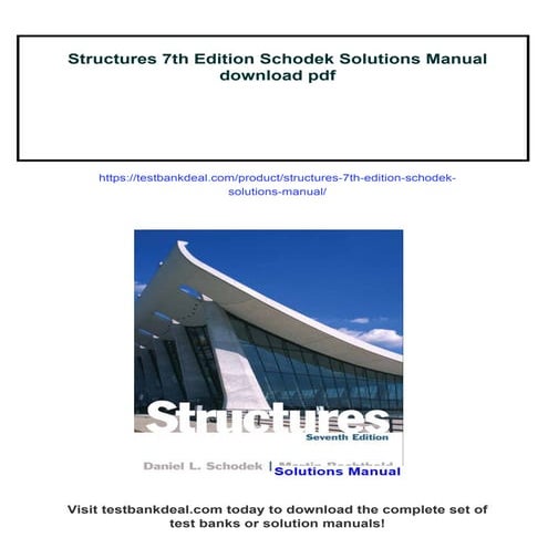 Structures 7th Edition Schodek Solutions Manual | PDF