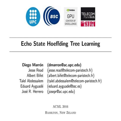 Echo State Hoeffding Tree Learning | PDF