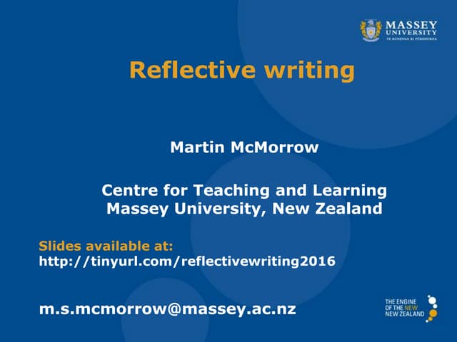 Reflective writing | PPTX