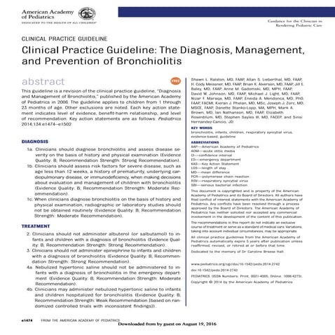 Bronchiolitis | PPTX