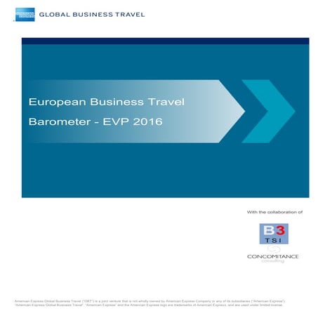 2016 business travel barometer amex gbt by concomitance | PDF