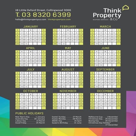Real Estate 2016 calendar for Think Property & Co. | PDF