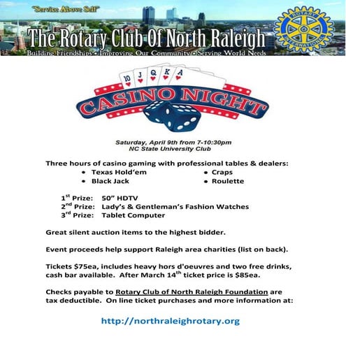 2016 Casino Night Flyer | PDF
