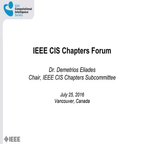 2016 IEEE CIS Chapters Forum | PPT