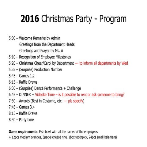 2016 christmas party | PPTX
