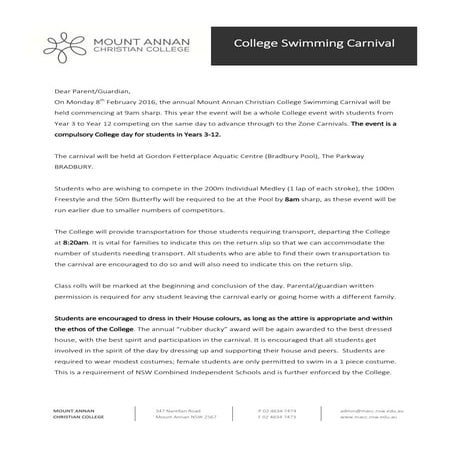 2016 college swim permission note (2) | PDF