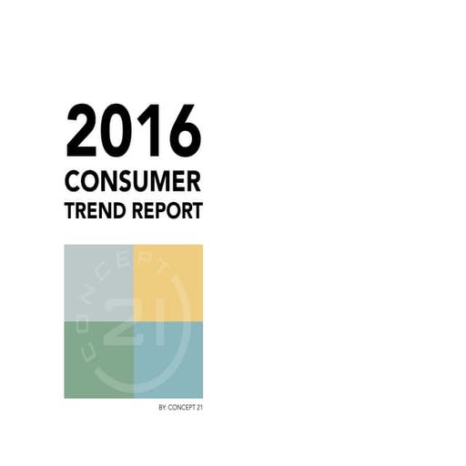 2016 consumer trend report (sample) | PPT