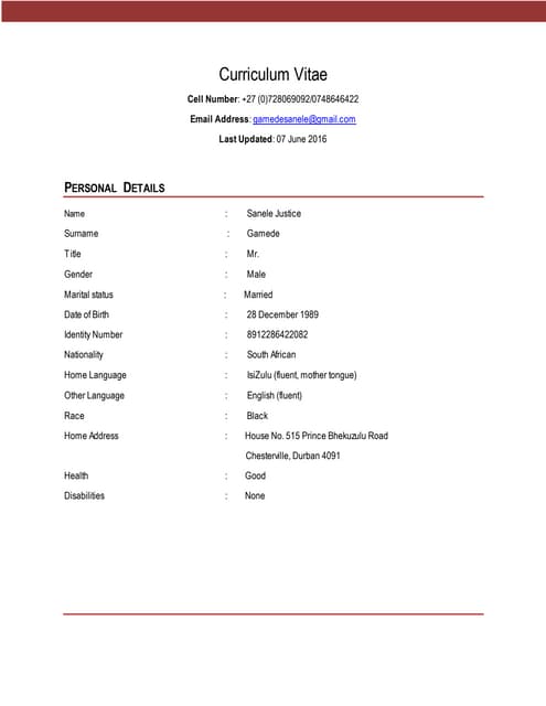 CV of Kendon Sharp 2015 | PDF
