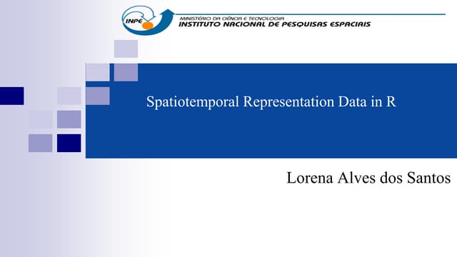 Spatiotemporal Representation Data In R Ppt