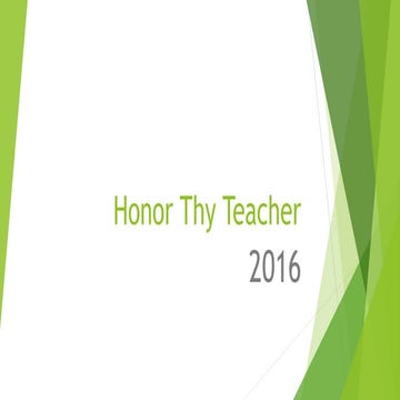 2016 Billerica Partners for Education Honor Thy Teacher Presentation | PPTX