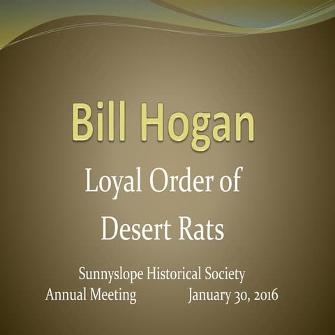 The Loyal Order of Desert Rats | PPTX