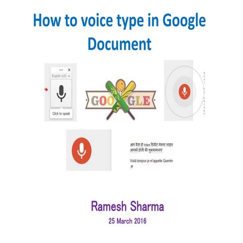 Voice Typing in a Google Document | PPT