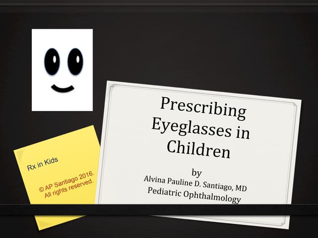 Glass prescription in children | PPTX