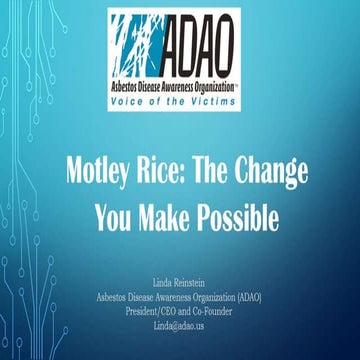 Motley Rice: The Change You Make Possible 2016 | PPTX | Marketing and ...