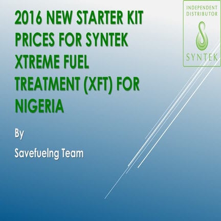 Syntek Global Xtreme fuel treatment overview | PDF