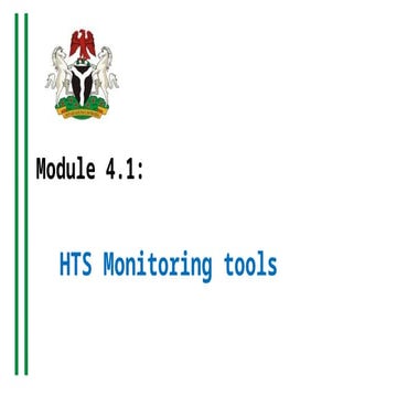 2016 NHMIS HTS Tools for health workers in the hospital | PPTX