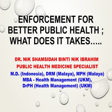 Enforcement for better public health | PDF