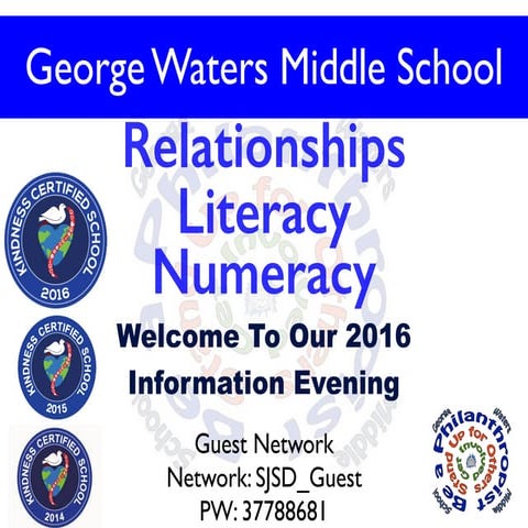2016 George Waters Middle Schoo Information Evening Keynote | PDF