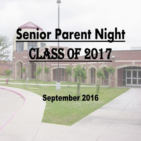 2016 senior parent night | PPT