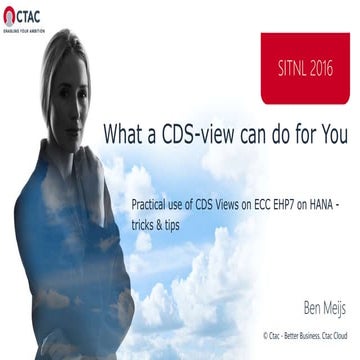 What a CDS-view can do for you | sitNL 2016 | PPTX