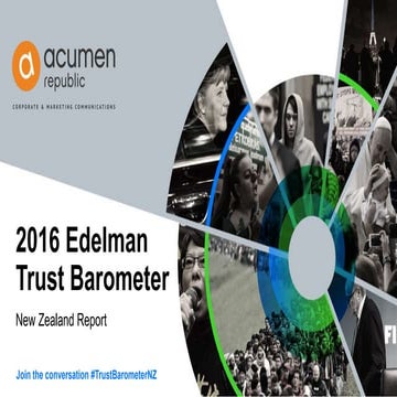 2016 Edelman Trust Barometer New Zealand | PPTX