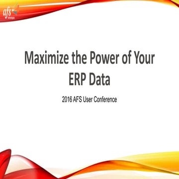 Maximize the Power of Your ERP Data | PPT