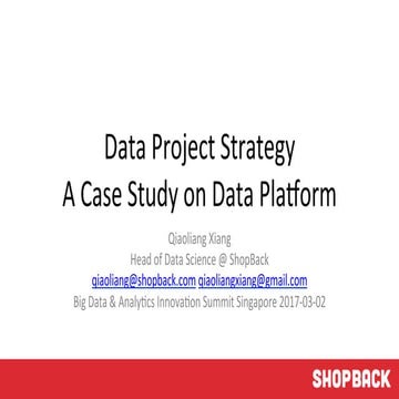 Data Project Strategy - A Case Study on Data Platform | PDF