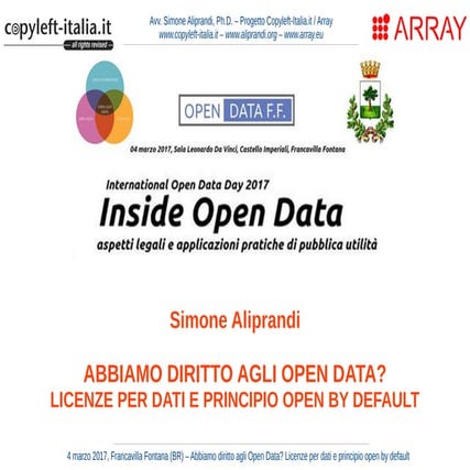 Software licensing & data governance. Libro di S. Aliprandi (anteprima ...