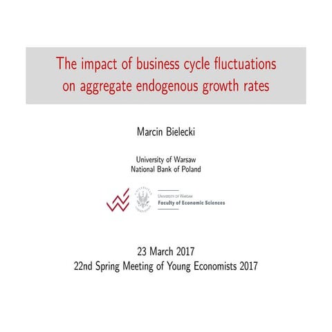 The impact of business cycle fluctuations on aggregate endogenous ...