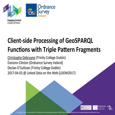 Client Side Processing Of Geosparql Functions With Triple Pattern