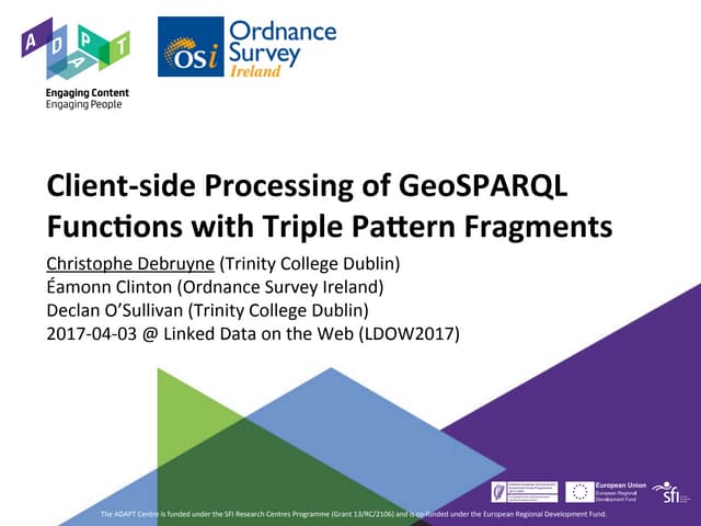 Client Side Processing Of Geosparql Functions With Triple Pattern