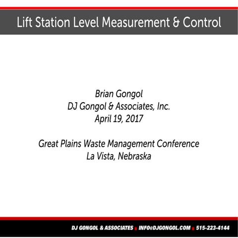 Lift station level measurement and control - v.14