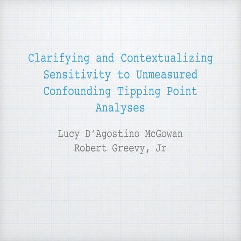 Clarifying and Contextualizing Sensitivity to Unmeasured Confounders ...