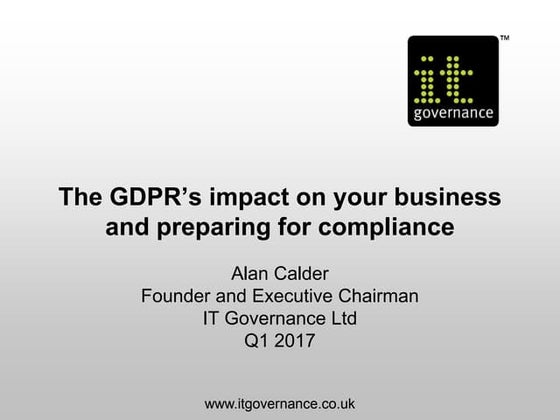 GDPR Introduction and overview | PPT