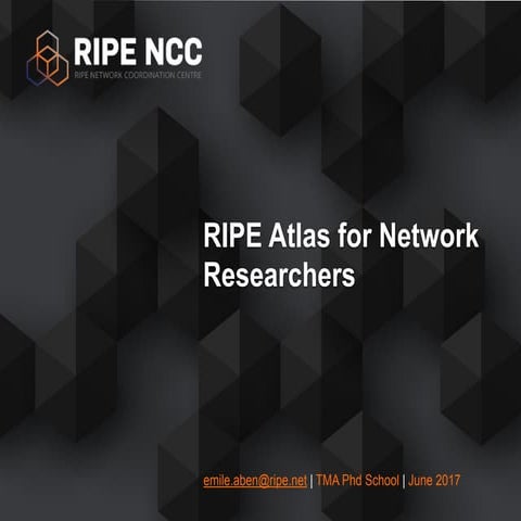 RIPE Atlas for Network Researchers | PDF