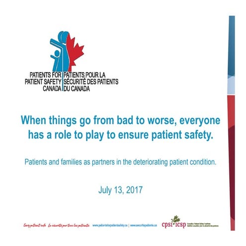 Patients and families as partners in detecting the deteriorating ...