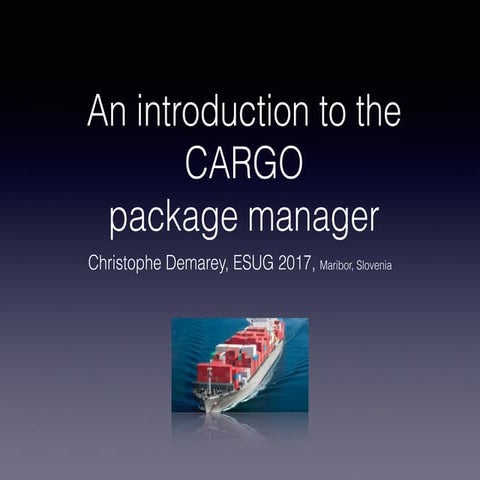 An Introduction to the Cargo Package Manager | PPT