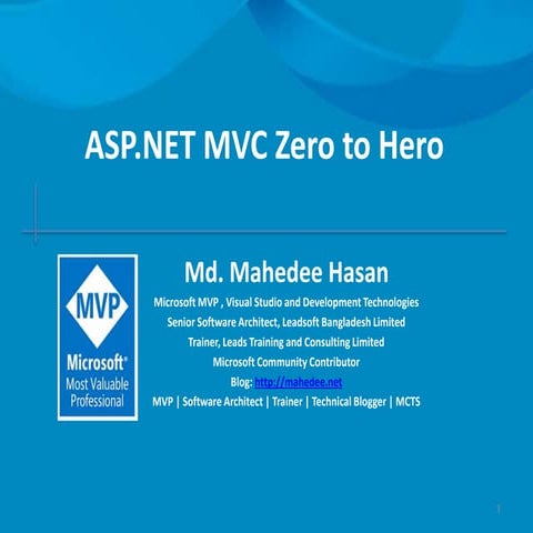Asp Mvc Zero To Hero Ppt