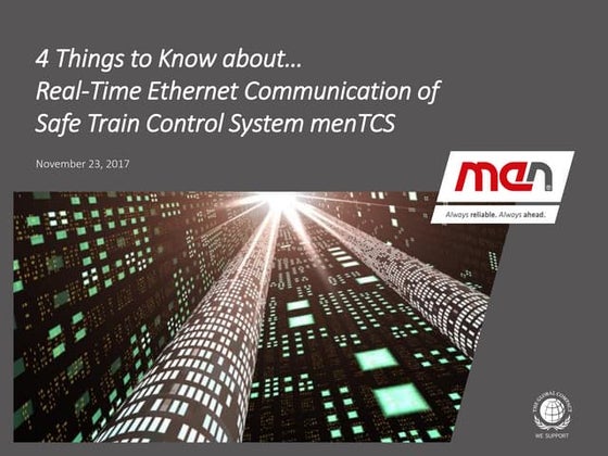 menTCS - MEN Train Control System | PPT