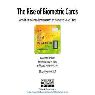 The Rise of Biometric Cards - Edition November 2017 | PPT