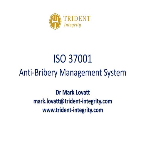 ISO 37001 Anti-Bribery Management System | PDF