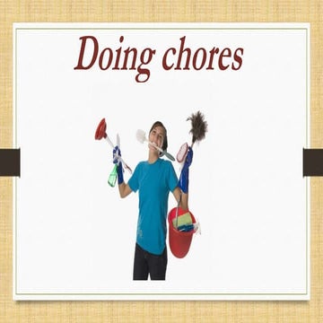 chores simple present pptx important study | PPTX