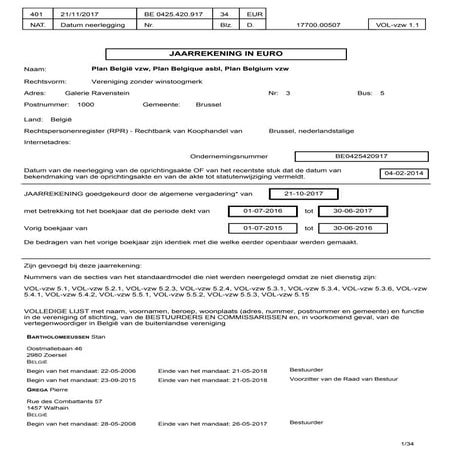 Balans Plan België barst uit voegen door subsidie DGD | PDF