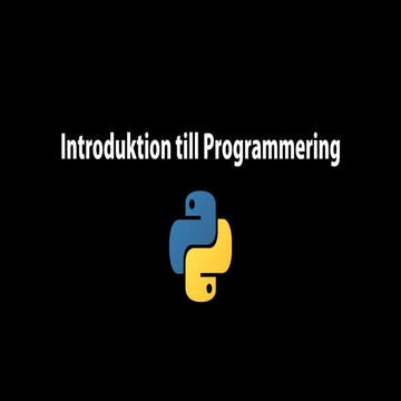 HT17 - DA354A - Introduktion till Python | PDF
