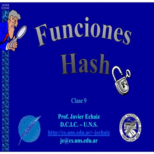 Funciones Hash | PPT