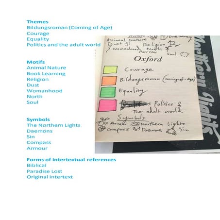 Northern Lights (Golden Compass) Annotation Guide w / Image | DOCX