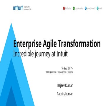 Enterprise Agile Transformation - Intuit Journey | PPT